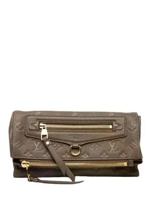 LOUIS VUITTON Monogram Empreinte Clutch Bag - Brown