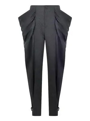 ALBERTA FERRETTI Alberta Ferretti Draped Pocket Buckled Cuff Trousers
