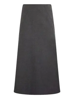 Alberta Ferretti A-line Midi Skirt - Grey