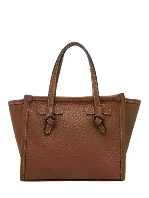 GIANNI CHIARINI Miss Marcella Knotted Leather Tote Bag - Brown
