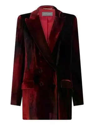 Alberta Ferretti Double-breasted Peak Lapel Blazer - Red