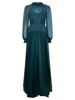 Alberta Ferretti Crochet-knit Maxi Dress - Blue