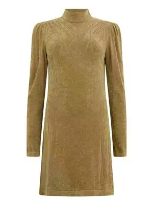 Alberta Ferretti Jacquard-knit Mini Dress - Neutrals