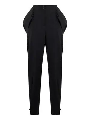 Alberta Ferretti Tapered Trousers With Buckle Detail - Black