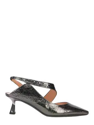 Alberta Ferretti Lizard-effect Pointed-toe Pumps - Black