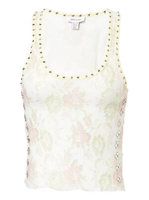 JADED LONDON Fioretta Studded Lace Top - Multi