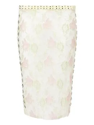 JADED LONDON Fioretta Studded Lace Midi Skirt - Multi