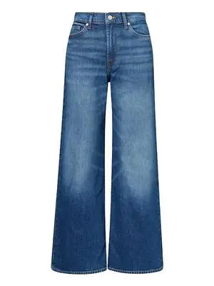 7 For All Mankind Flared Denim Jeans - Blue Core