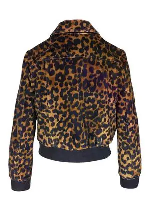 R13 Berlin Leopard Print Jacket - Brown