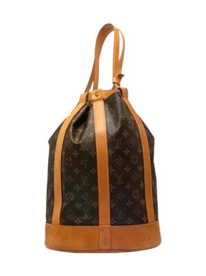 LOUIS VUITTON Monogram Randonnee Pm Bucket Bag - Brown