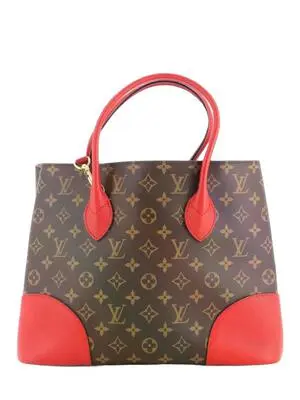 LOUIS VUITTON Louis Vuitton Monogram Canvas And Leather Tote Bag Red