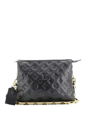LOUIS VUITTON Coussin Pm Monogram Embossed Lambskin Crossbody Bag - Black