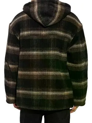 MARANT Isabel Kiril Hooded Check Jacket - Black