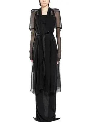 Rick Owens Metro Tie-waist Coat - Black