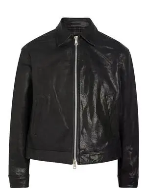PICANTE Leather Zip-up Jacket - Black
