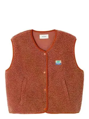 American Vintage Shearling-effect Waistcoat - Orange