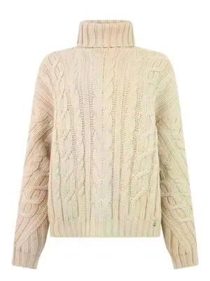 Herno Cable-knit Roll-neck Sweater - Neutrals