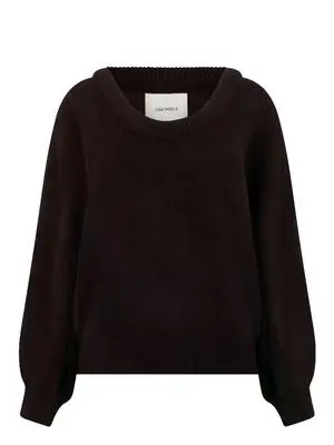 LISA YANG Fine-knit Drop-shoulder Sweater - Brown