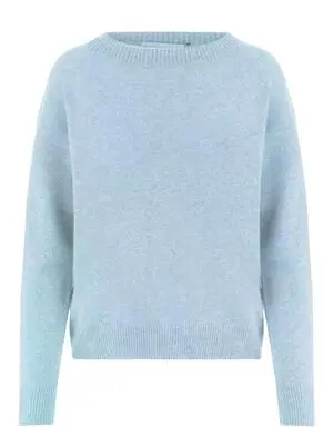 ALLUDE Ribbed-trim Cashmere Sweater - Blue