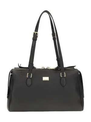 Dolce & Gabbana Grainy Leather Top Handle Bag - Black