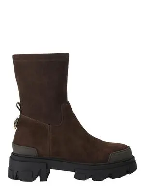 Kurt Geiger Suede Stomp Sock Ankle Boots - Brown