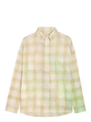 PICANTE Rocco Check-pattern Long-sleeve Shirt - Neutrals