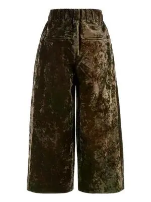 UMA WANG Poetic Velvet Wide-leg Trousers - Brown