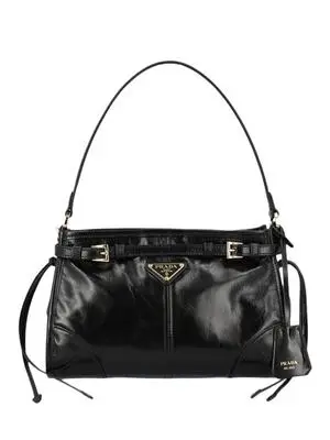 Prada Bonnie Leather Handbag - Black