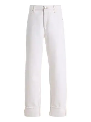 FRAME X Sotheby's Essential Rigid Straight-leg Jeans - White