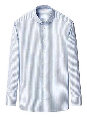Eton Signature Oxford Striped Contemporary-fit Cotton Shirt - Light Blue
