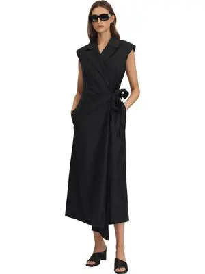 Anna Quan Wrap Front Maxi Dress - Black