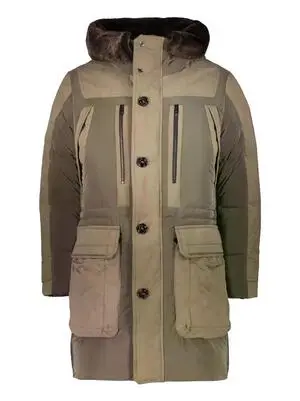 MOORER Fur-trim Hooded Parka - Neutrals
