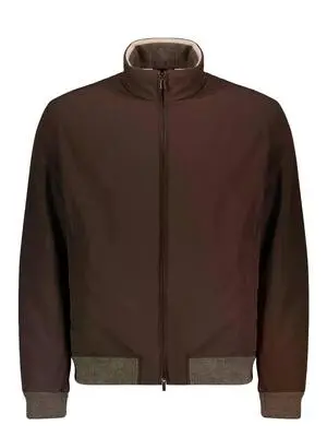 Paul & Shark Zip-up High-neck Bomber Jacket - Brown