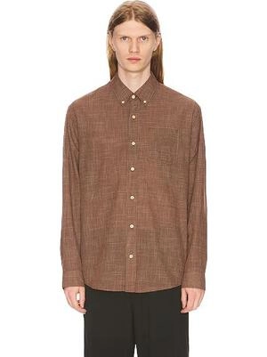 THE ROW Pompeo Shirt - Chocolate