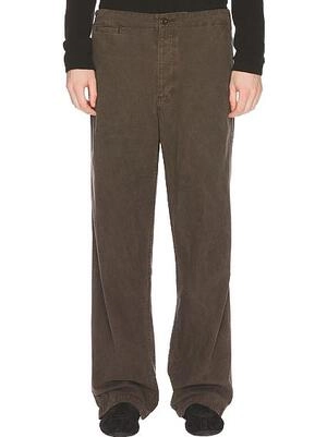 THE ROW Ramil Cotton Trousers - Mud