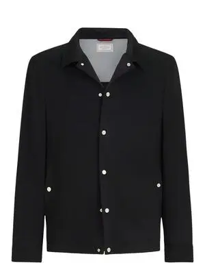 Brunello Cucinelli Cashmere Shacket - Black