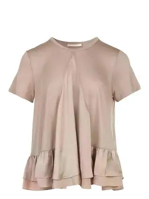 CLUB21 Kayla Ruffled T-shirt - Grey