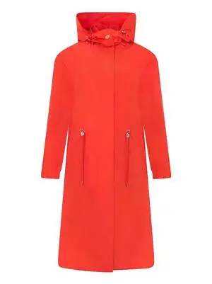 MOORER Drawstring Hooded Parka - Red