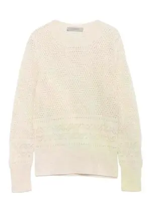 D.exterior Open-knit Pointelle Sweater - Neutrals
