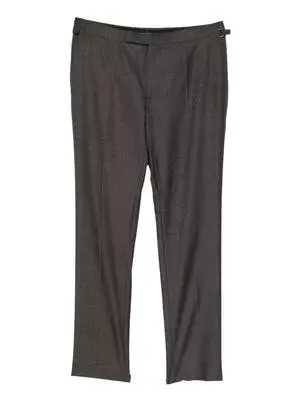 TOM FORD Check-pattern Tailored Trousers - Grey