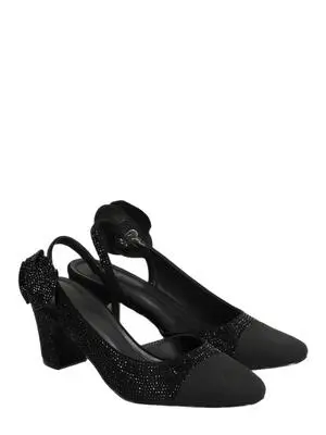 TWENTY FOURHAITCH Esea Crystal-embellished Floral-detail Pumps - Black