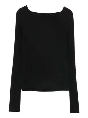 Eckhaus Latta Crewneck Long Sleeve T-shirt - Black