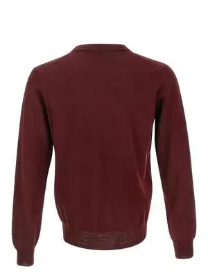 KANGRA Ribbed-trim Crew-neck Sweater - Red