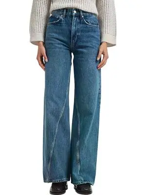 ANINE BING High-rise Wide-leg Jeans - Blue