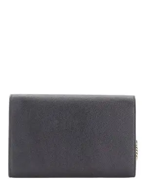 Saint Laurent Uptown Chain Wallet Leather Crossbody Bag - Black
