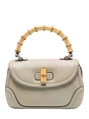 Gucci Medium Calfskin New Bamboo Satchel - Brown