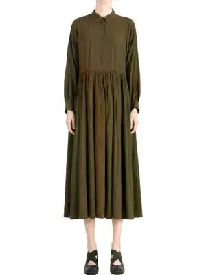 CASEY CASEY Gathered Midi Dress - Green