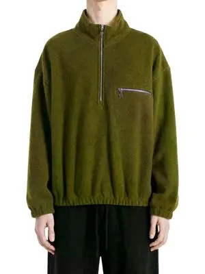 RIER Quarter-zip Fleece Sweatshirt - Green