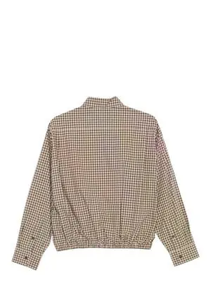 CORDERA Check Print Elasticated Hem Shirt - Neutrals