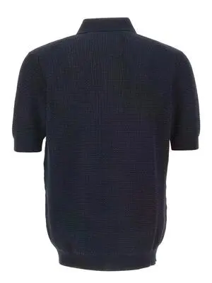 FILIPPO DE LAURENTIIS Textured Knit Shirt - Blue